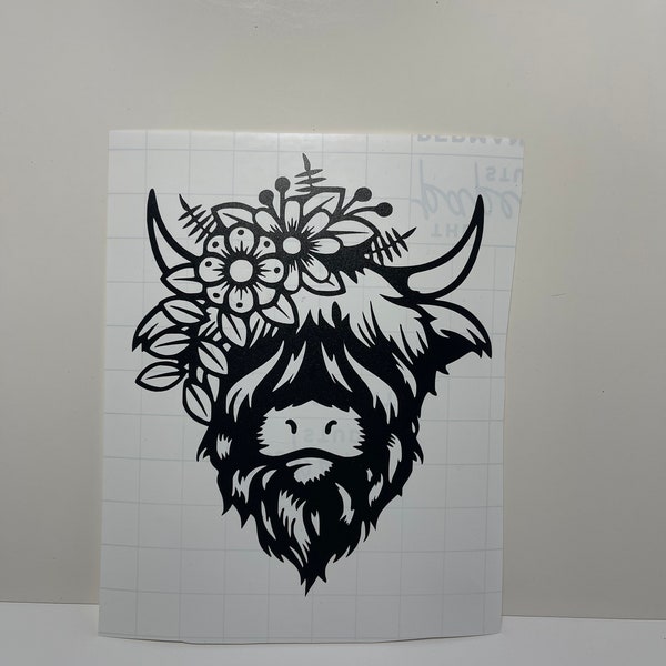 Highland Cow Vinyl Decal - Etsy