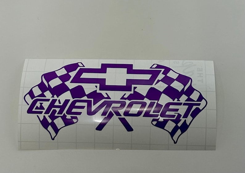 Chevy Racing Flag Vinyl Decal - Etsy