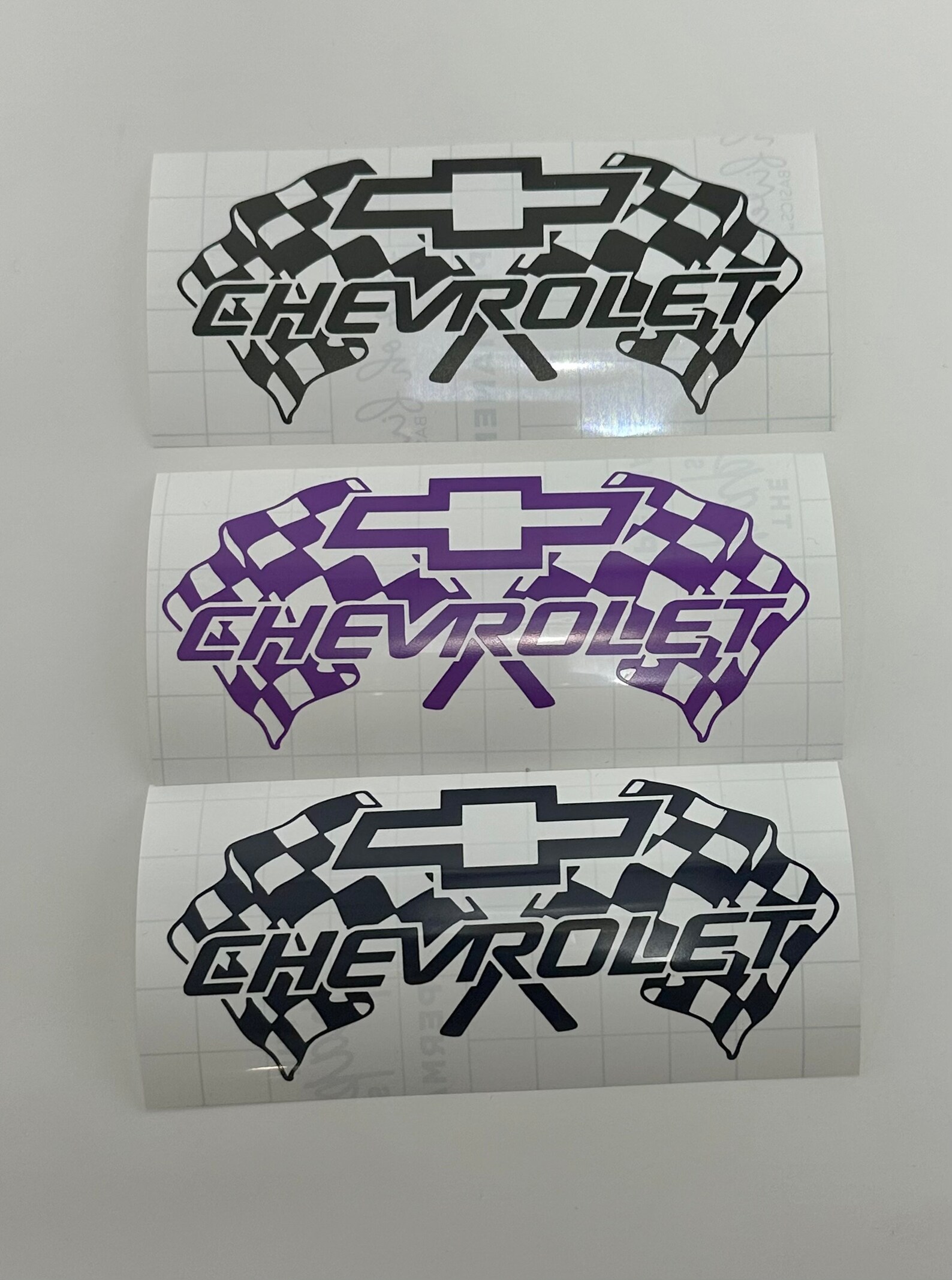Chevy Racing Flag Vinyl Decal - Etsy