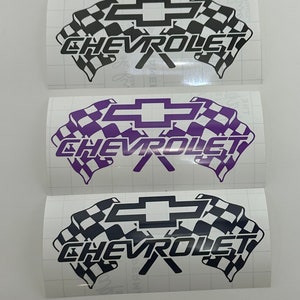Chevy Racing Flag Vinyl Decal - Etsy