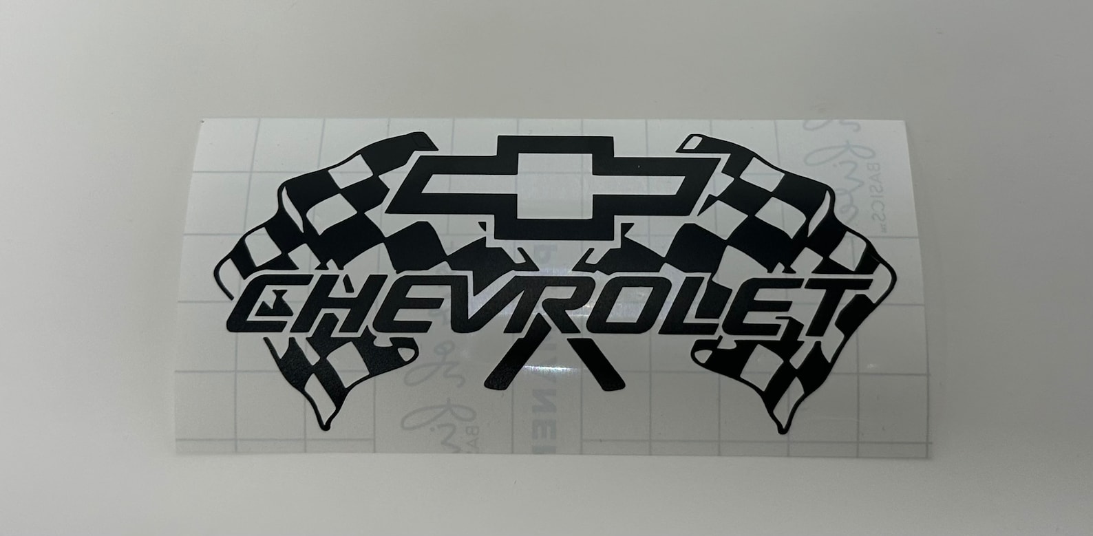 Chevy Racing Flag Vinyl Decal - Etsy