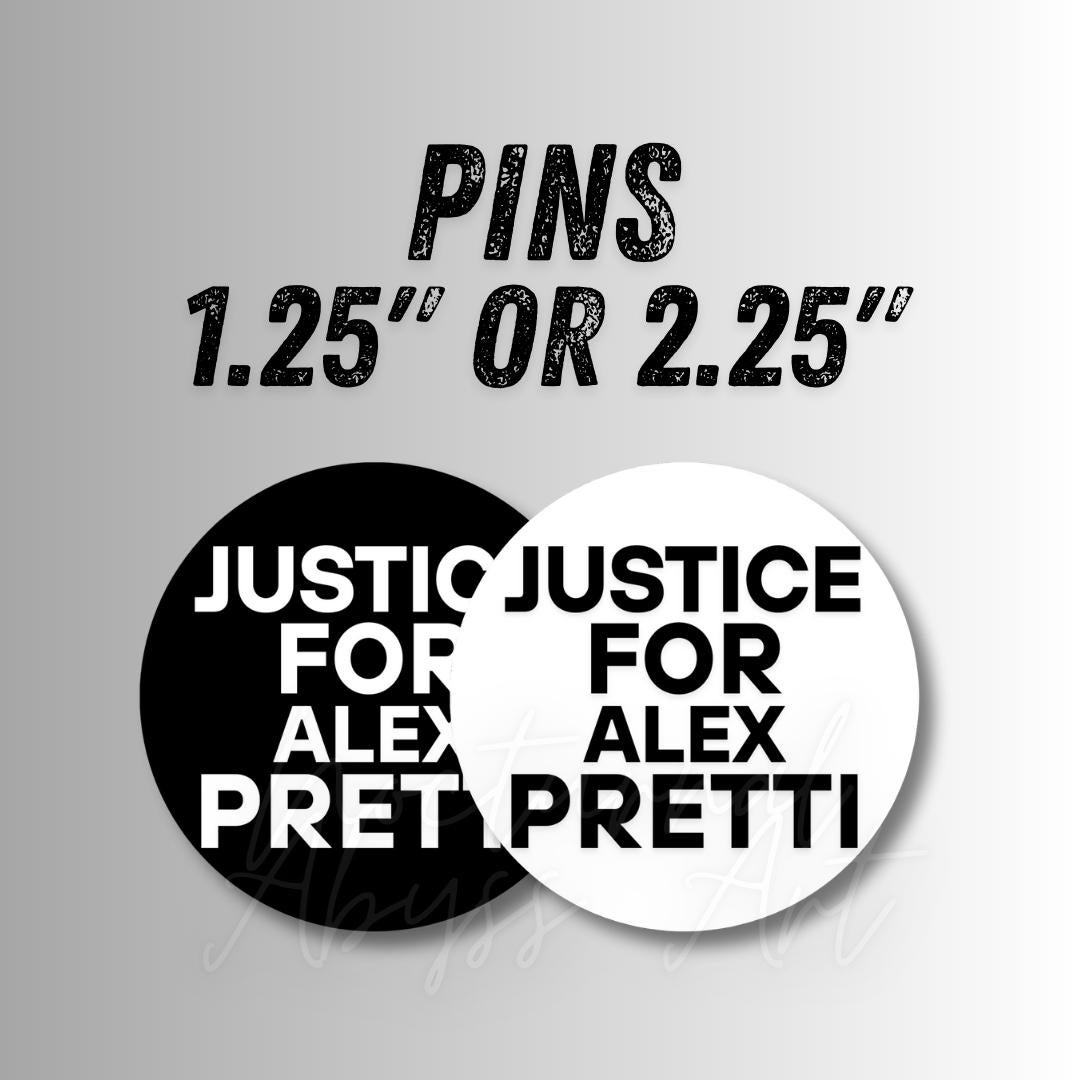 Justice for Alex Pretti Political Pinback Button: Custom Order Option ...