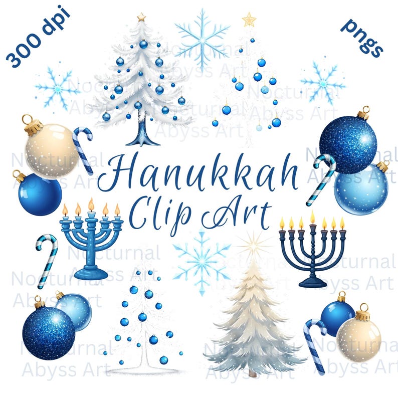Hanukkah Clip Art: Holiday Decorations PNG Files (commercial Use) - Etsy
