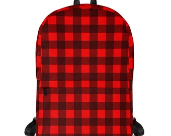 Plaid Backpack - Etsy