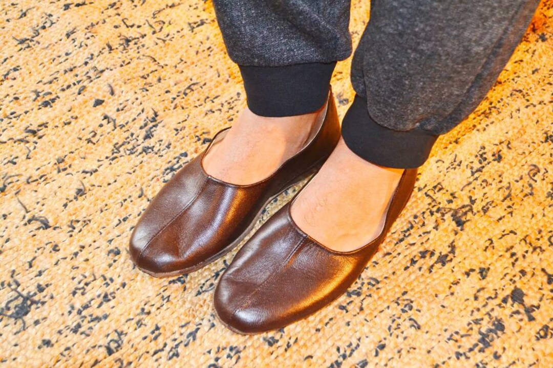 Leather Slippers , Handmade Leather Slippers, Wool Slippers for Her ...