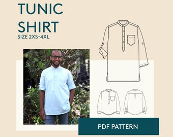 Mens Shirt Pattern | Etsy