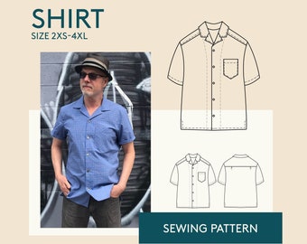 Mens Shirt Pattern - Etsy
