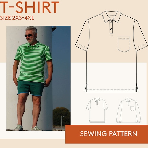 PDF Polo Shirt Sewing Pattern for Men XS / XXXL - Etsy UK
