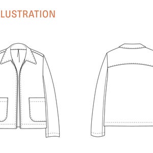 Bomber Jacket Sewing Pattern PDF: Lined Jacket With Pockets (sizes 2XS ...