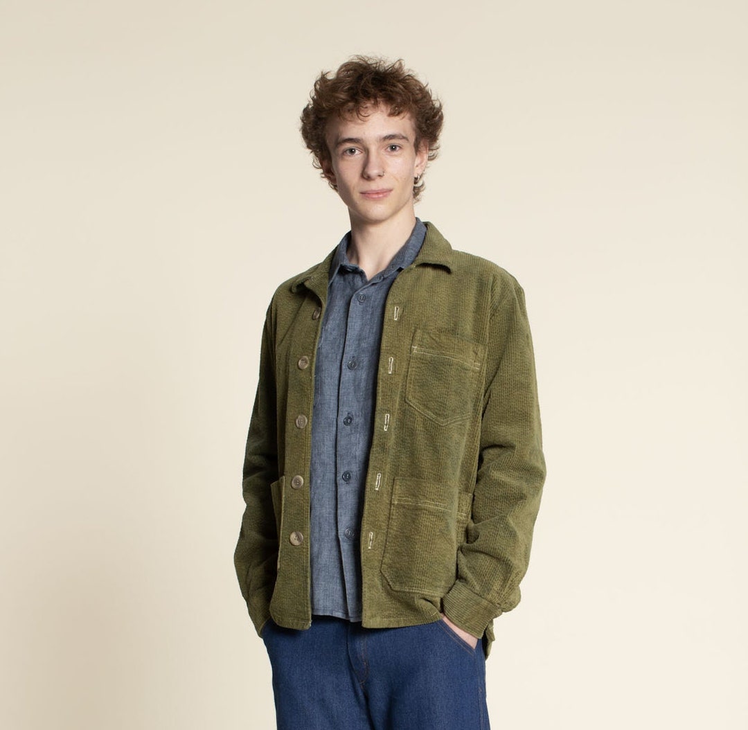 Men's Overshirt Jacket Sewing Pattern: Workwear Style (2XS-4XL) (PDF ...