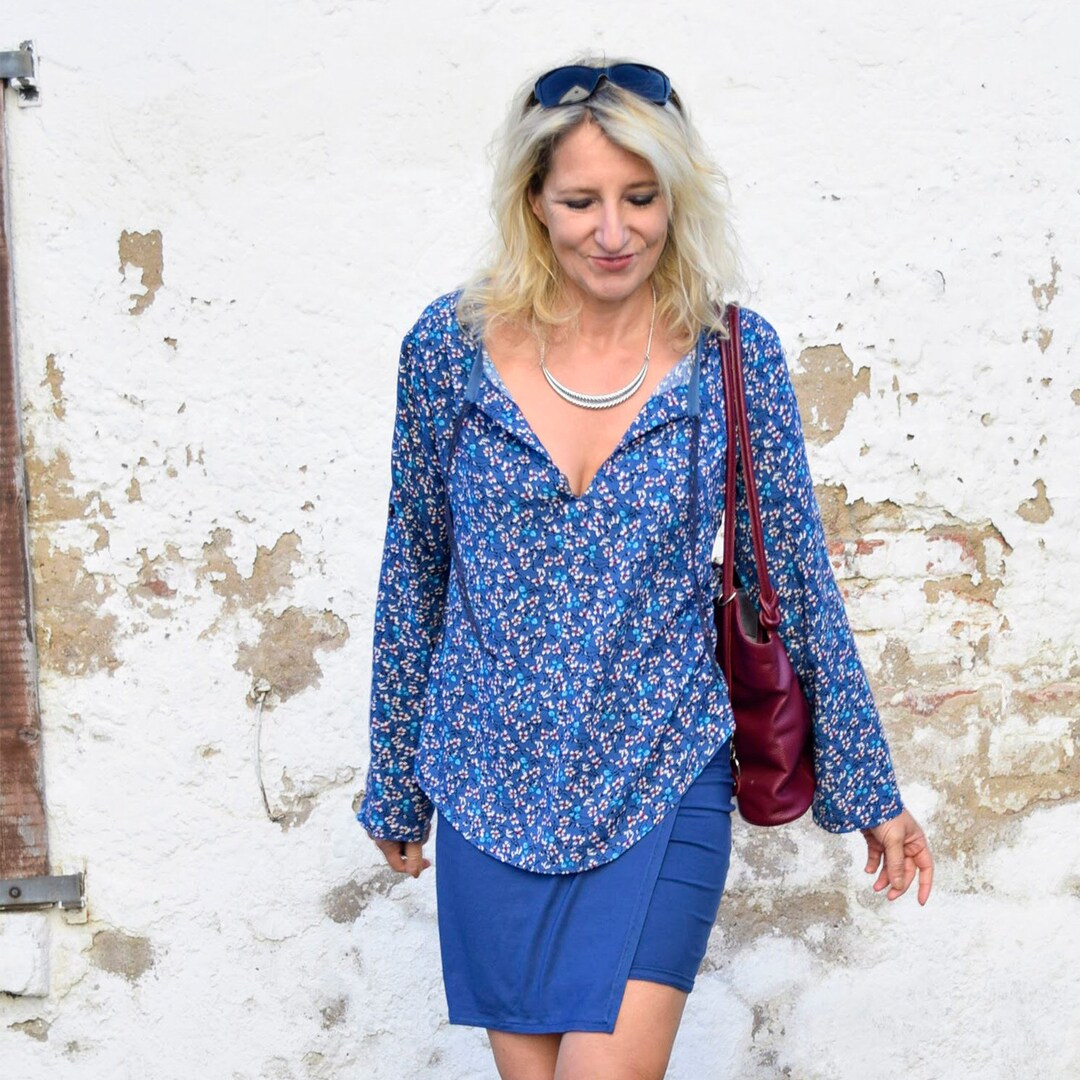 Boho Tunic Pattern and Projector File | Size 0-24/30-54 | Women's PDF ...