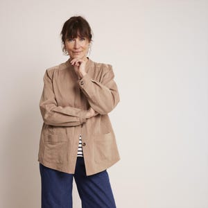 Overshirt Jacket Sewing Pattern, Projector File, and Video Tutorial ...