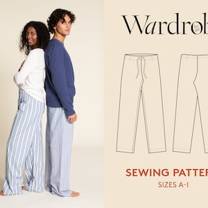 Unisex Pajama Pants Sewing Pattern: Easy Beginner Project (PDF Pattern ...