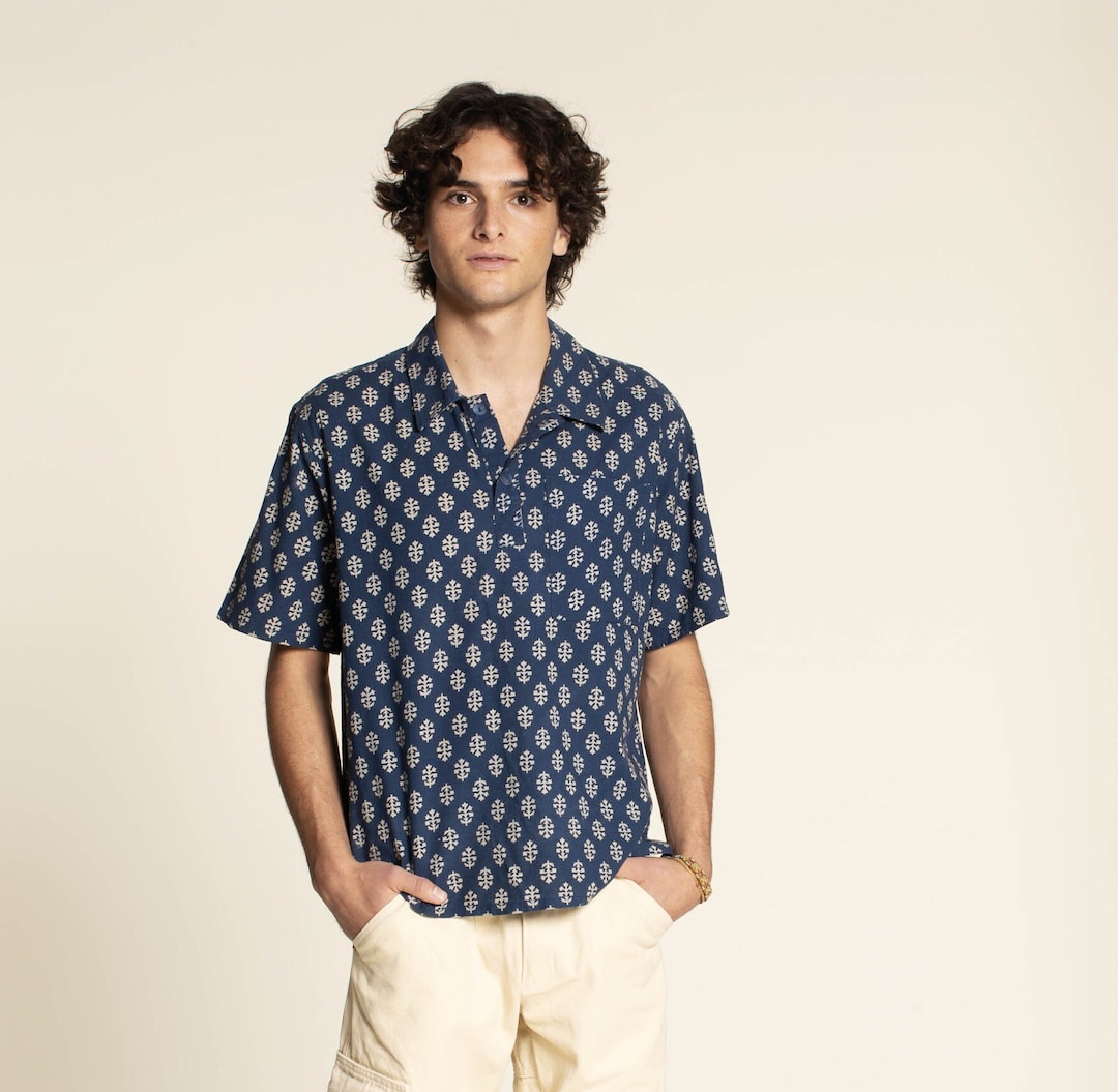 Woven Polo Shirt Sewing Pattern and Projector File, Men's Sizes 2XS-4XL ...