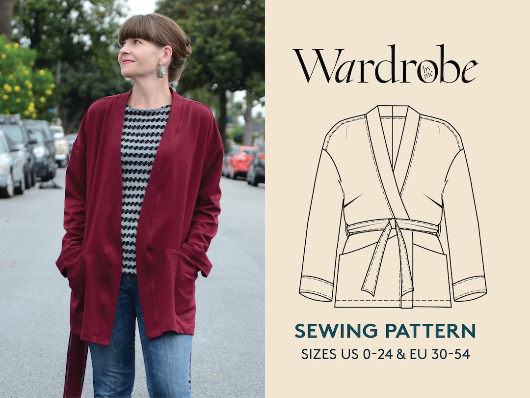 Jacket Sewing Pattern Kimono Jacket Pdf Sewing Pattern Sizes - Etsy