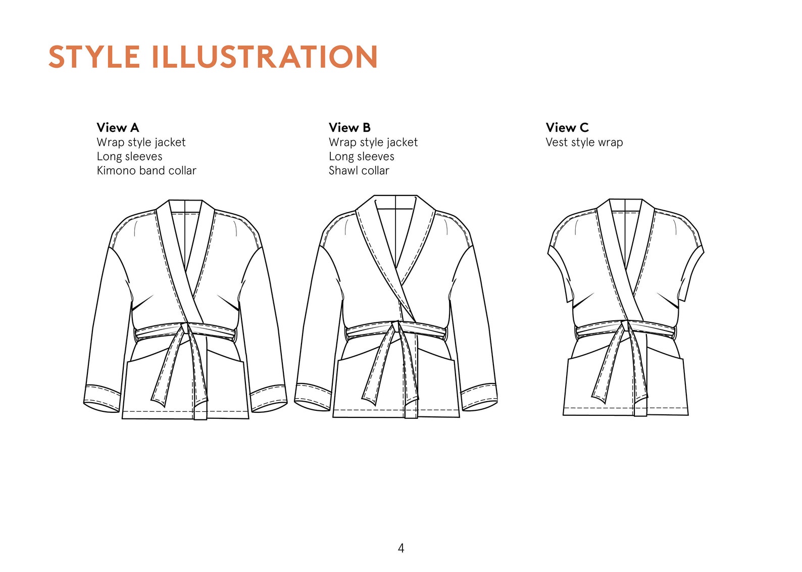 Jacket Sewing Pattern Kimono Jacket Pdf Sewing Pattern Sizes - Etsy