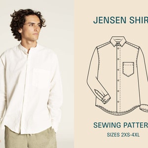 Men's Button-down Shirt Sewing Pattern: Sizes 2XS-4XL (PDF Pattern) - Etsy
