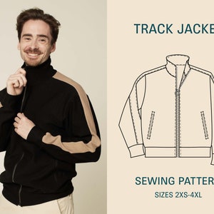 Jacket Sewing Pattern PDF and Projector File, Men's Sizes 2XS-4XL ...