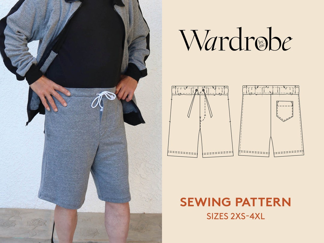 Shorts Sewing Pattern in Men's Sizes 2xs-4xl, Gym Shorts With Pockets ...