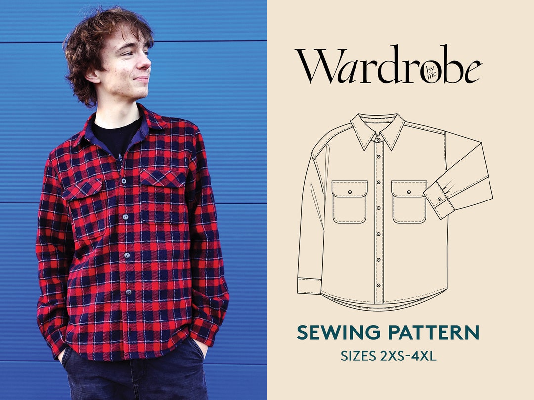 Overshirt Sewing Pattern and Video Tutorial Sizes 2XS-4XL - Etsy UK