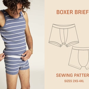 Men's Boxer Briefs Sewing Pattern: Sizes 2XS-4XL (projector File) - Etsy