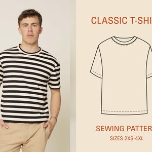 Classic T-shirt Sewing Pattern: Easy Beginner Project (PDF Pattern) - Etsy