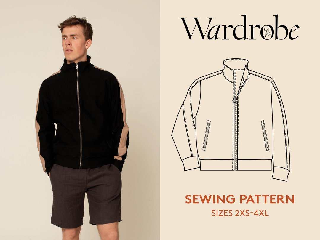 Jacket Sewing Pattern PDF and Projector File, Men's Sizes 2XS-4XL ...