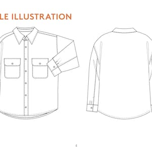 Men's Overshirt Sewing Pattern: Heavy Woven Fabric (sizes 2XS-4XL) (PDF ...