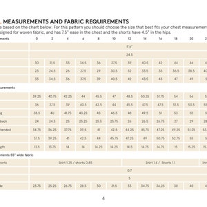 Shirt and Shorts PDF Sewing Pattern Sizes US 0-24 / Euro 30-54, Linen ...
