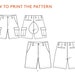 Cargo Shorts Sewing Pattern and Video Tutorial, Sizes 26-42", Mens ...