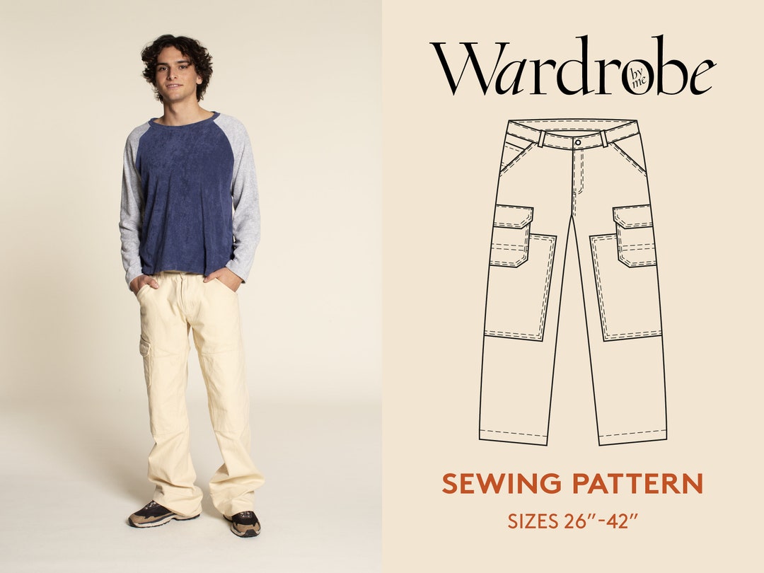 Buy Cargo Pants PDF Sewing Pattern and Projector File, Work Pants ...