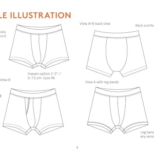 Men's Boxer Briefs Sewing Pattern: Sizes 2XS-4XL (projector File) - Etsy