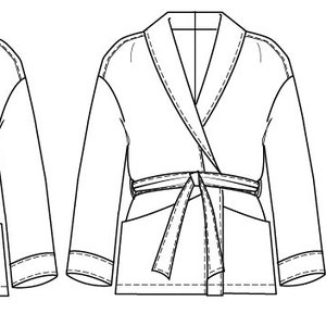 Jacket Sewing Pattern Kimono Jacket Pdf Pattern for Sewing - Etsy