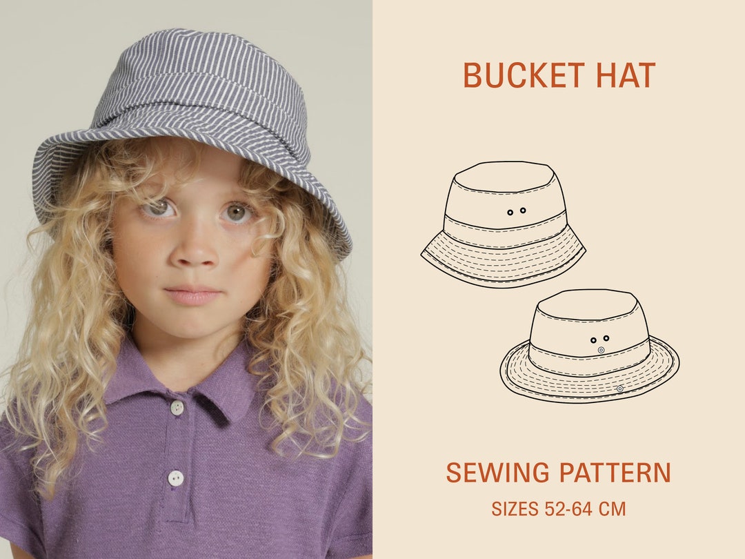 Bucket Hat PDF Sewing Pattern Safari Hat Sewing Pattern Sizes 52-64 Cm ...