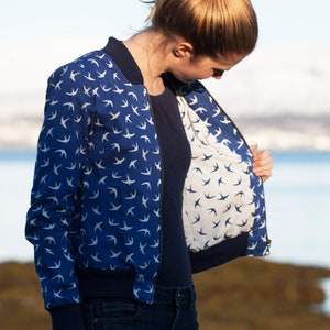 Bomber Jacket Pattern, Video Tutorial, and Projector File, Bomber ...