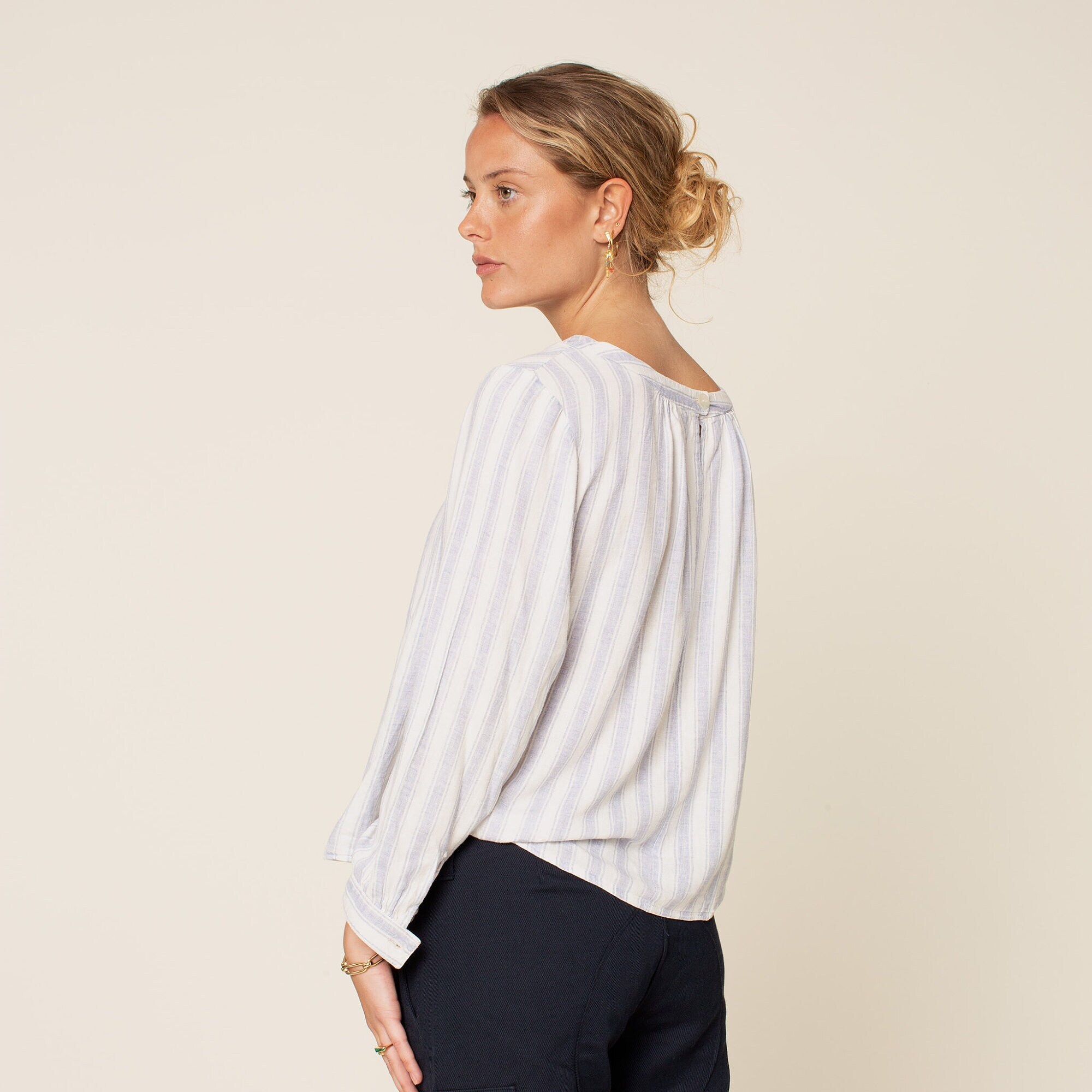 Blouse Sewing Pattern: Pleated or Gathered Neckline (PDF Pattern) - Etsy