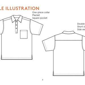 Woven Polo Shirt Sewing Pattern and Projector File, Men's Sizes 2XS-4XL ...