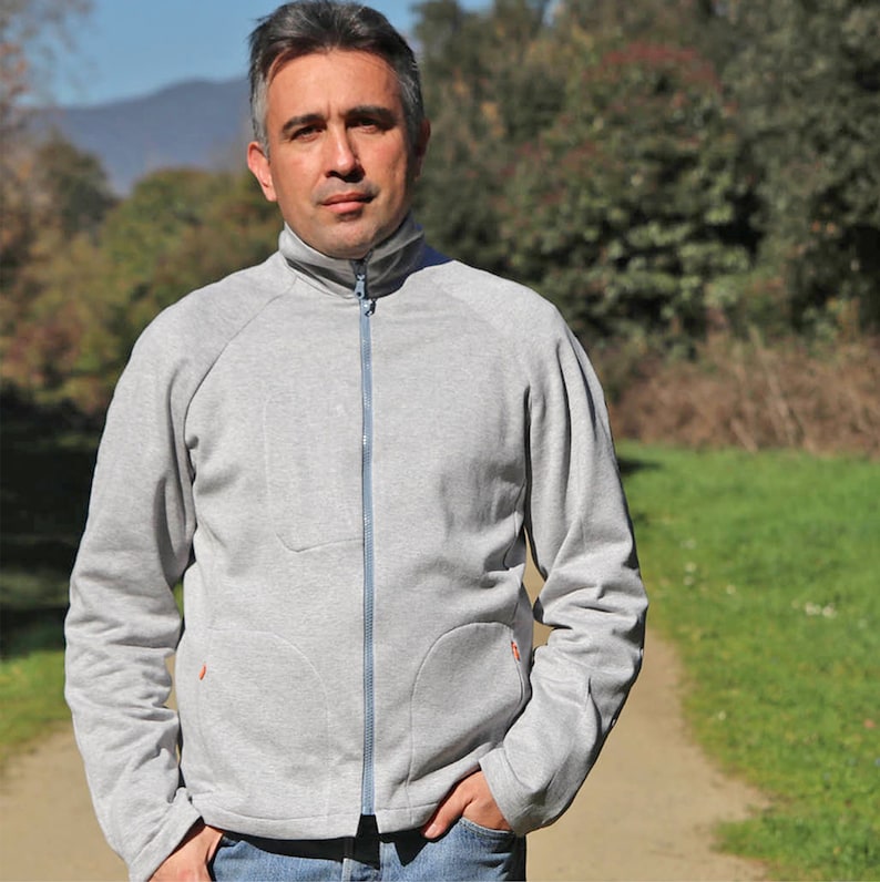 Men's Fleece Jacket Sewing Pattern: Hoodie, Sizes 2XS-4XL (PDF Pattern ...