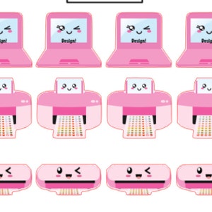 Kawaii Pink Sticker Shop Maker / Creator Silhouette & Printer - Etsy