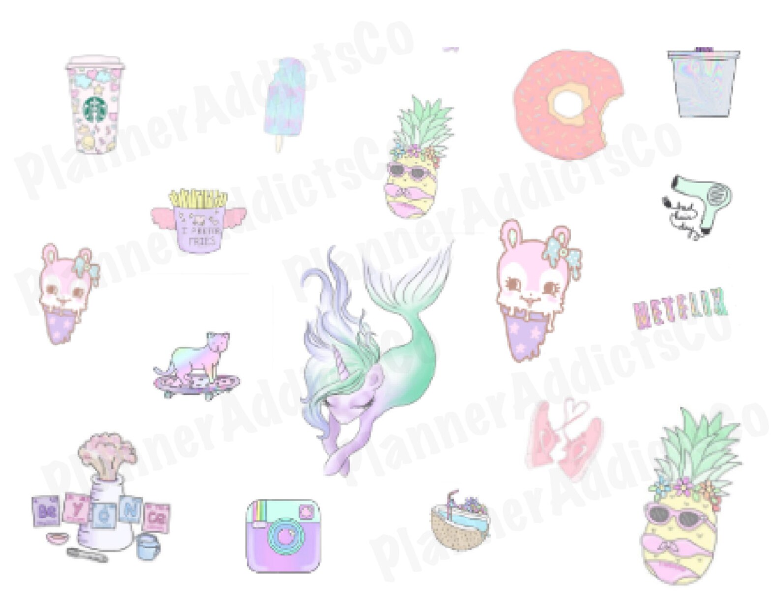 Tumblr Inspired Pastel Girly & Cute Planner Stickers - Etsy