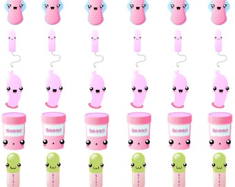 Kawaii Girly Reminder Planner Stickers: Period Menstrual | Etsy