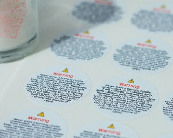 Warning sticker | Etsy