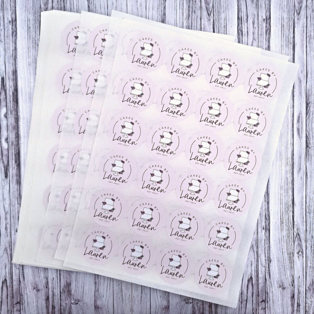 Custom Printed Personalised Round Business Logo Stickers, Round Logo ...