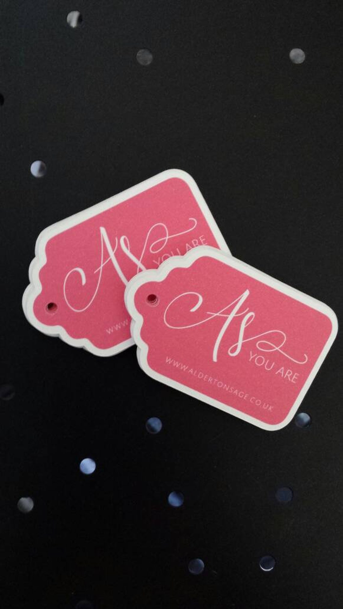 Custom Printed Hang Tags Scallop Top Product Tags Product - Etsy UK