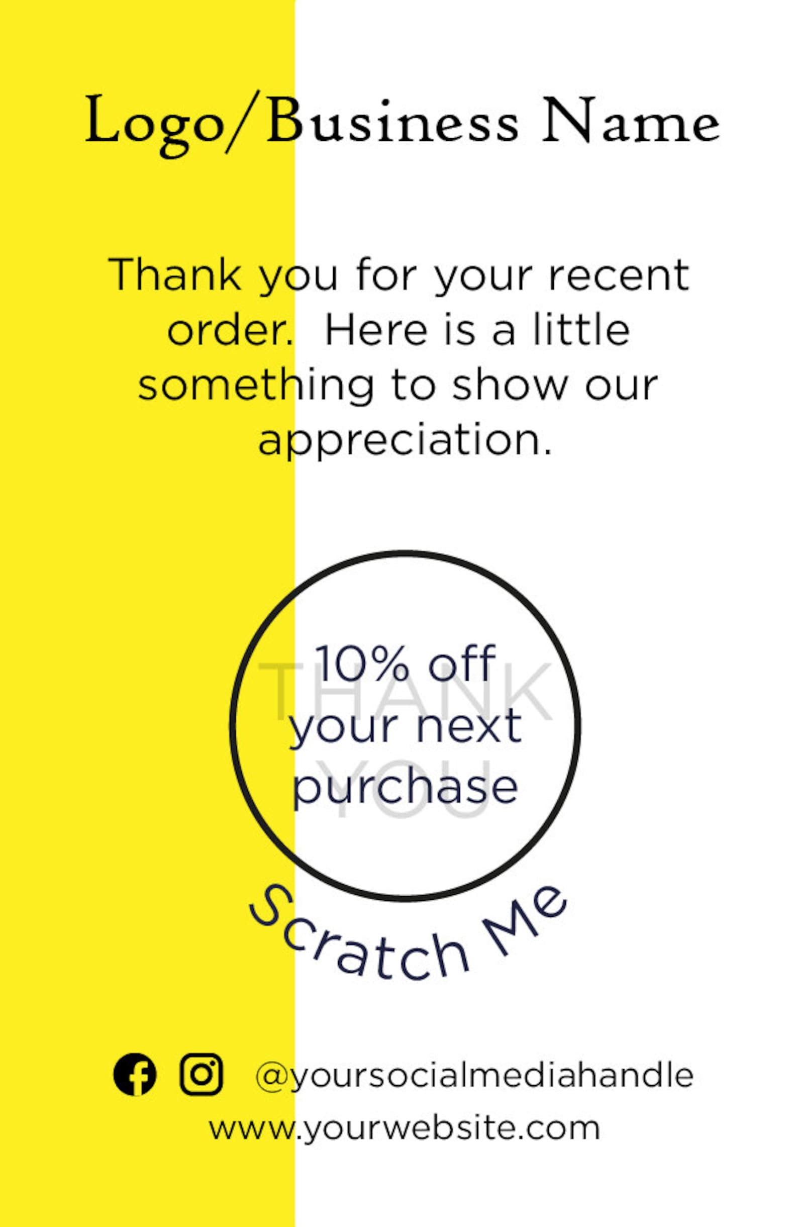 Personalised Business Scratch Cards | Etsy UK