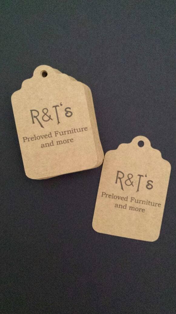 Custom printed hang tags scallop top product tags product | Etsy