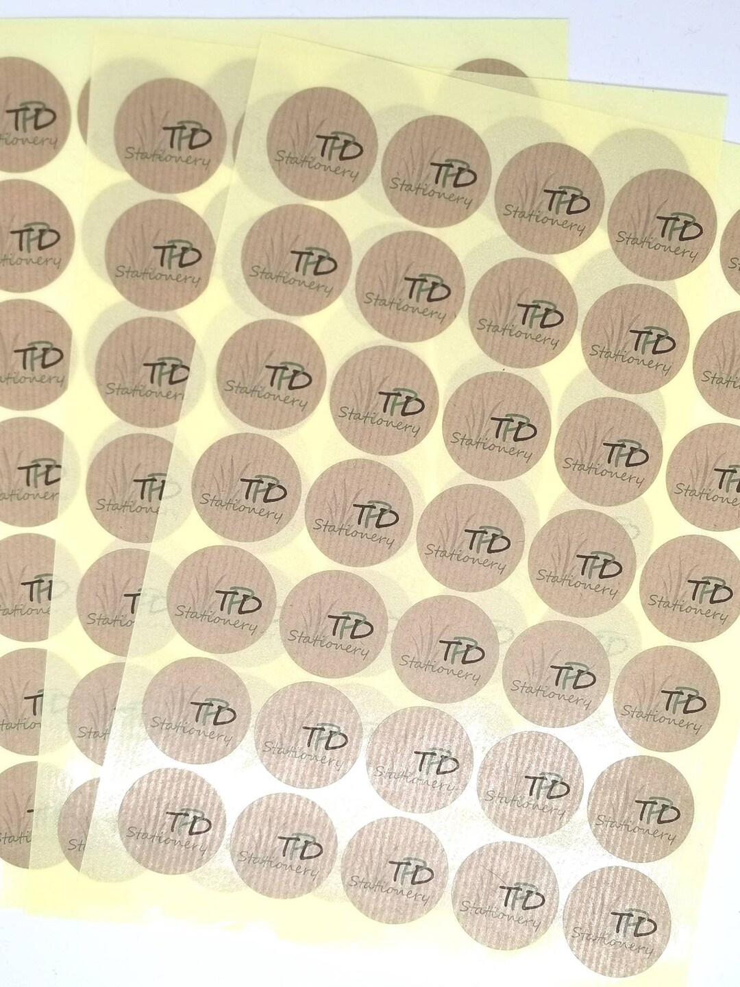 Personalised Custom Printed Kraft Paper Logo Stickers - Etsy