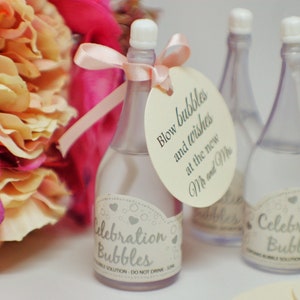 Wedding Bubble Tags, Tags for Bubbles, Celebration Tags, Their Love ...