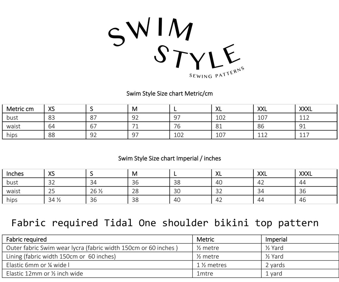 One Shoulder Bikini Top Sewing Pattern | Bikini Pattern | One Shoulder ...