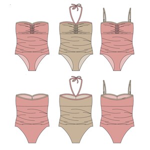 One piece & Tankini Jazz pdf sewing pattern Swim wear Women s | Etsy